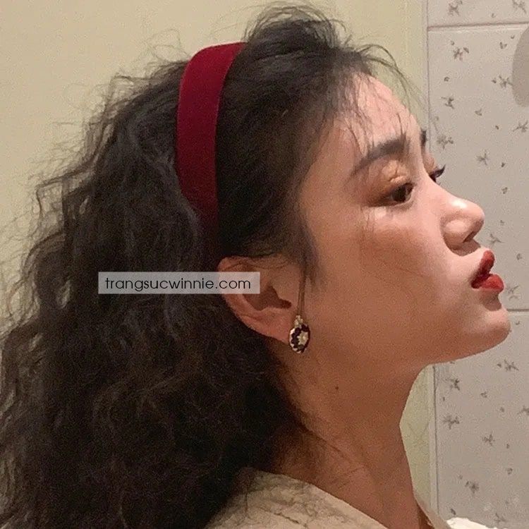 Cài tóc nhung đỏ – Winnie Accessories