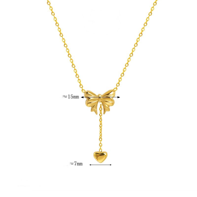 Dây chuyền Nơ tim dây – Winnie Accessories