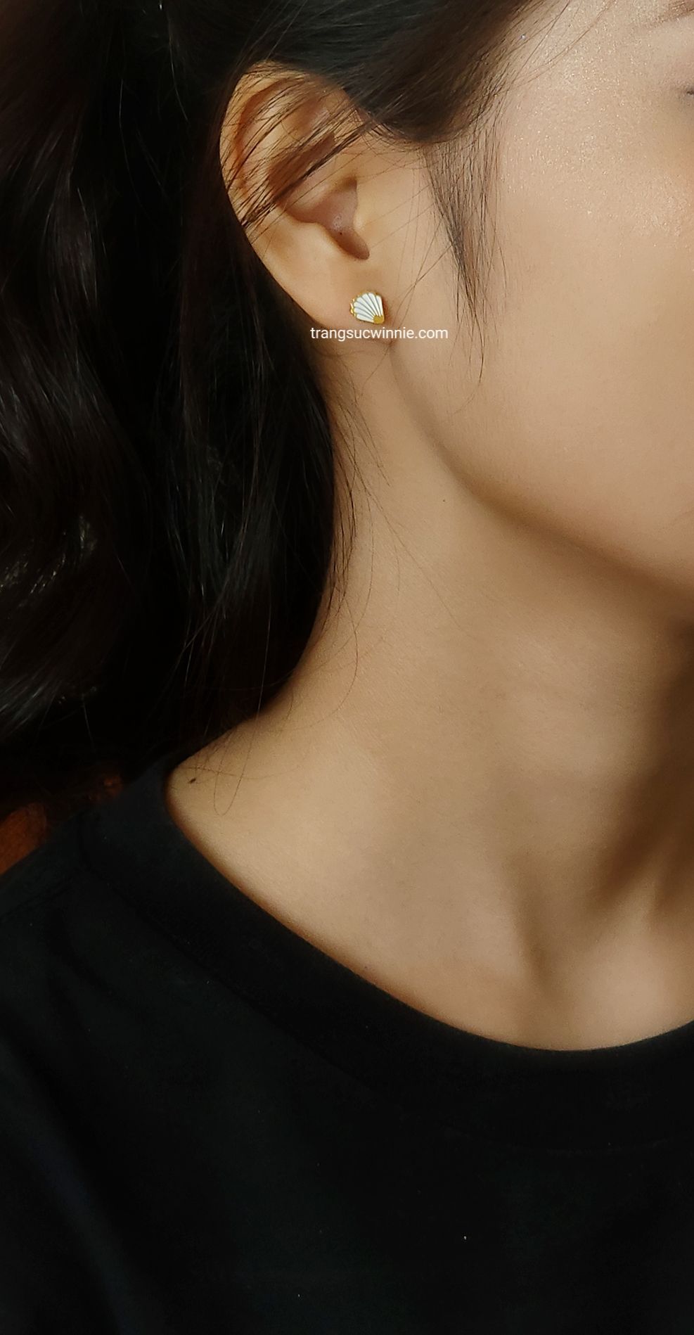 Hoa tai Bi Seashell – Winnie Accessories