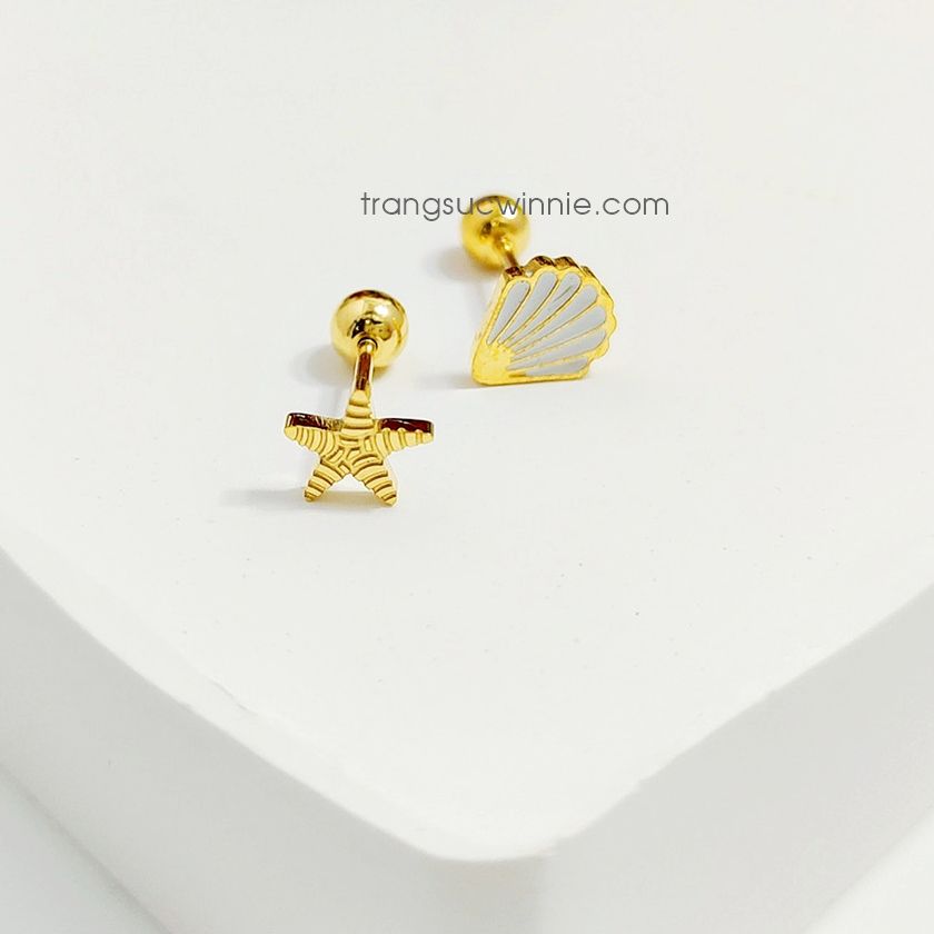 Hoa tai Bi Seashell – Winnie Accessories