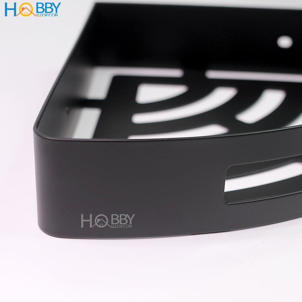 Kệ góc nhà tắm inox 304 sơn đen kèm keo dán Hobby Home Decor KG3 ...