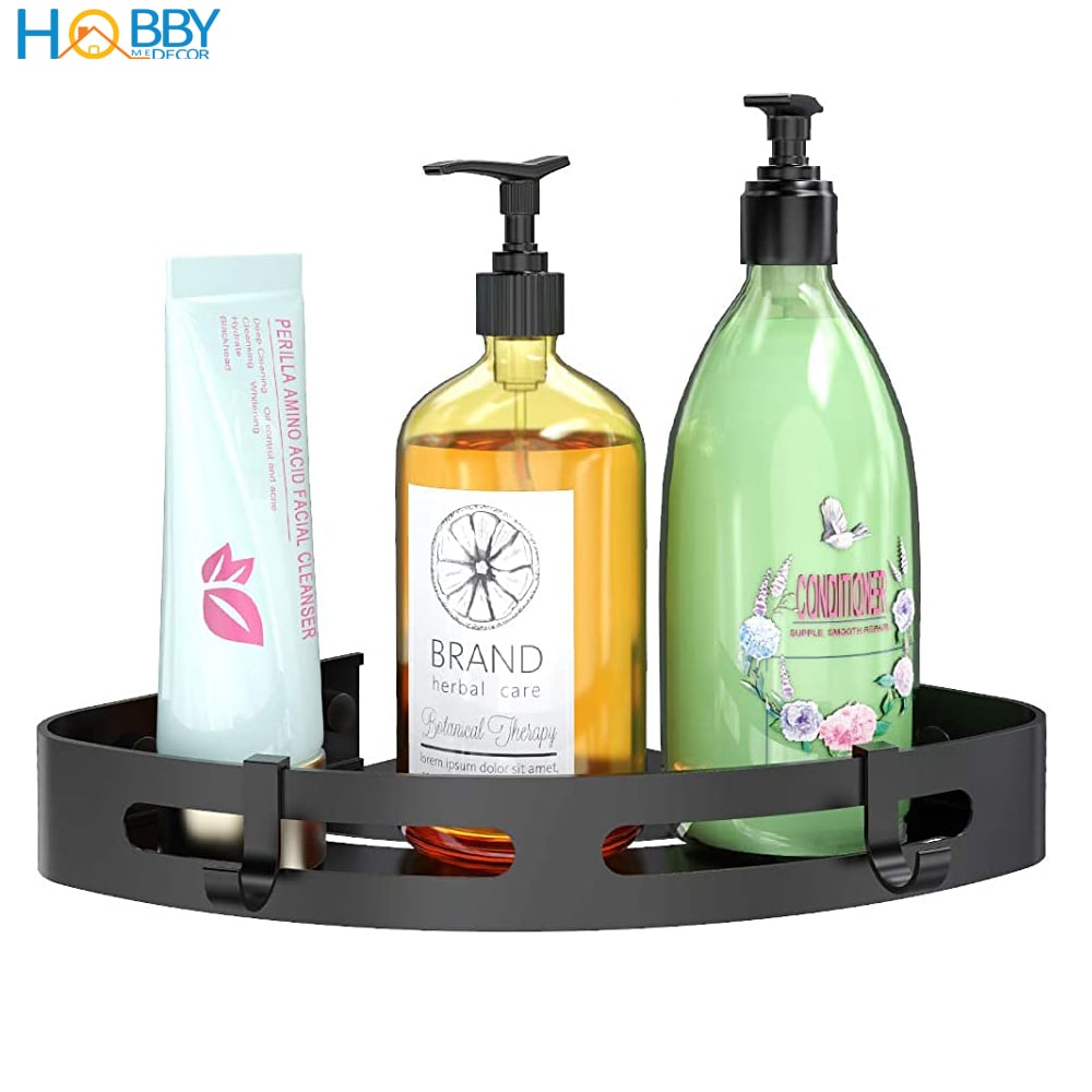 Kệ góc nhà tắm inox 304 sơn đen kèm keo dán Hobby Home Decor KG3 ...