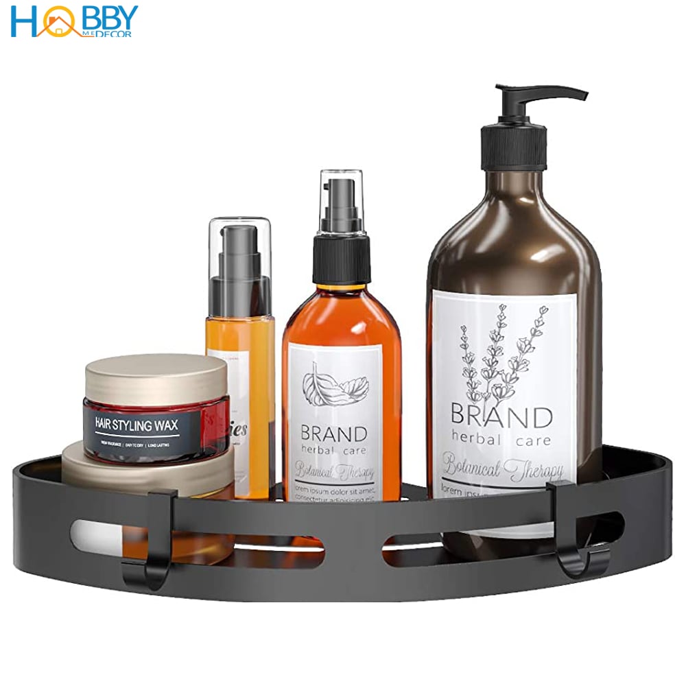 Kệ góc nhà tắm inox 304 sơn đen kèm keo dán Hobby Home Decor KG3 ...