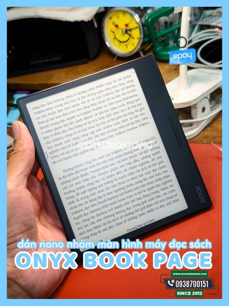 Dán bảo vệ màn hình nhám Onyx Book Page tăng cường lực chống vỡ nguyên ...