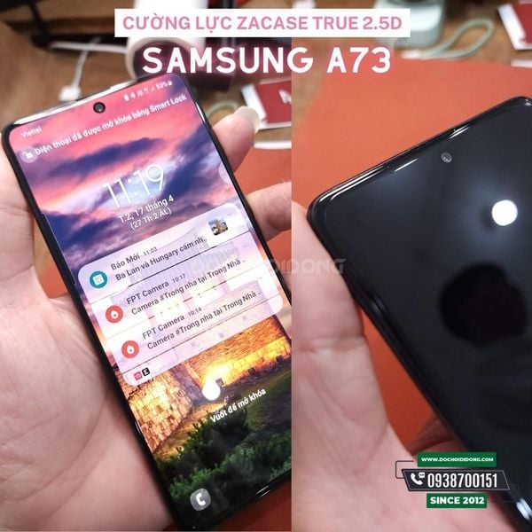 Cường lực màn hình trong suốt Samsung Galaxy A73 5G Zacase All Clear S ...