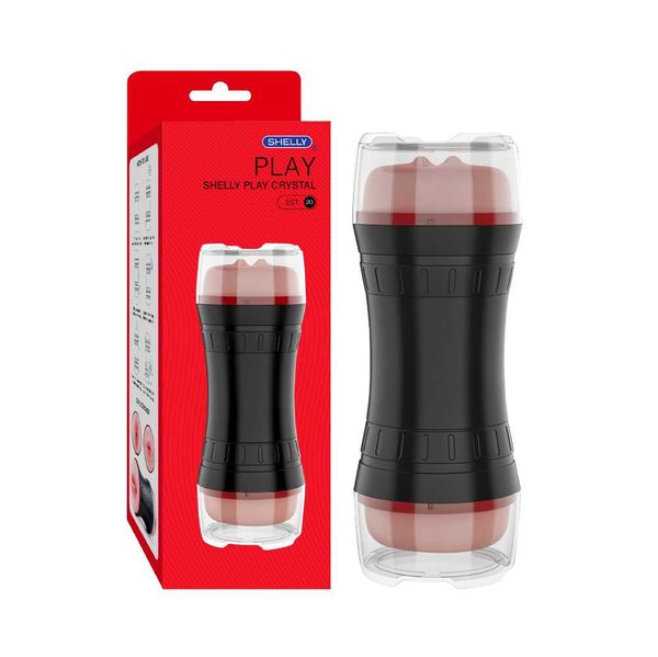 Âm đạo giả 2 đầu Shelly Play Crystal miệng và âm đạo chân thật