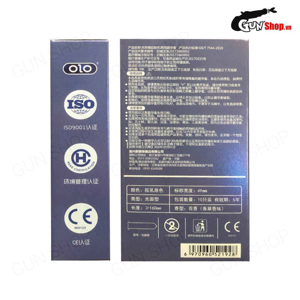 Bao Cao Su Kéo Dài Thời Gian Olo 0.01 Đồng Hồ Xanh Hương Vani