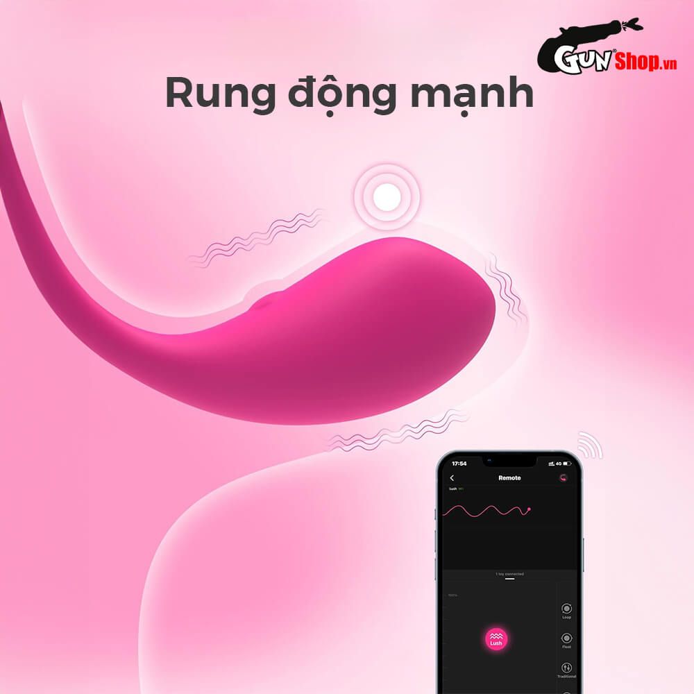 Trứng rung điều khiển bằng ứng dụng Lovense Lush 1
