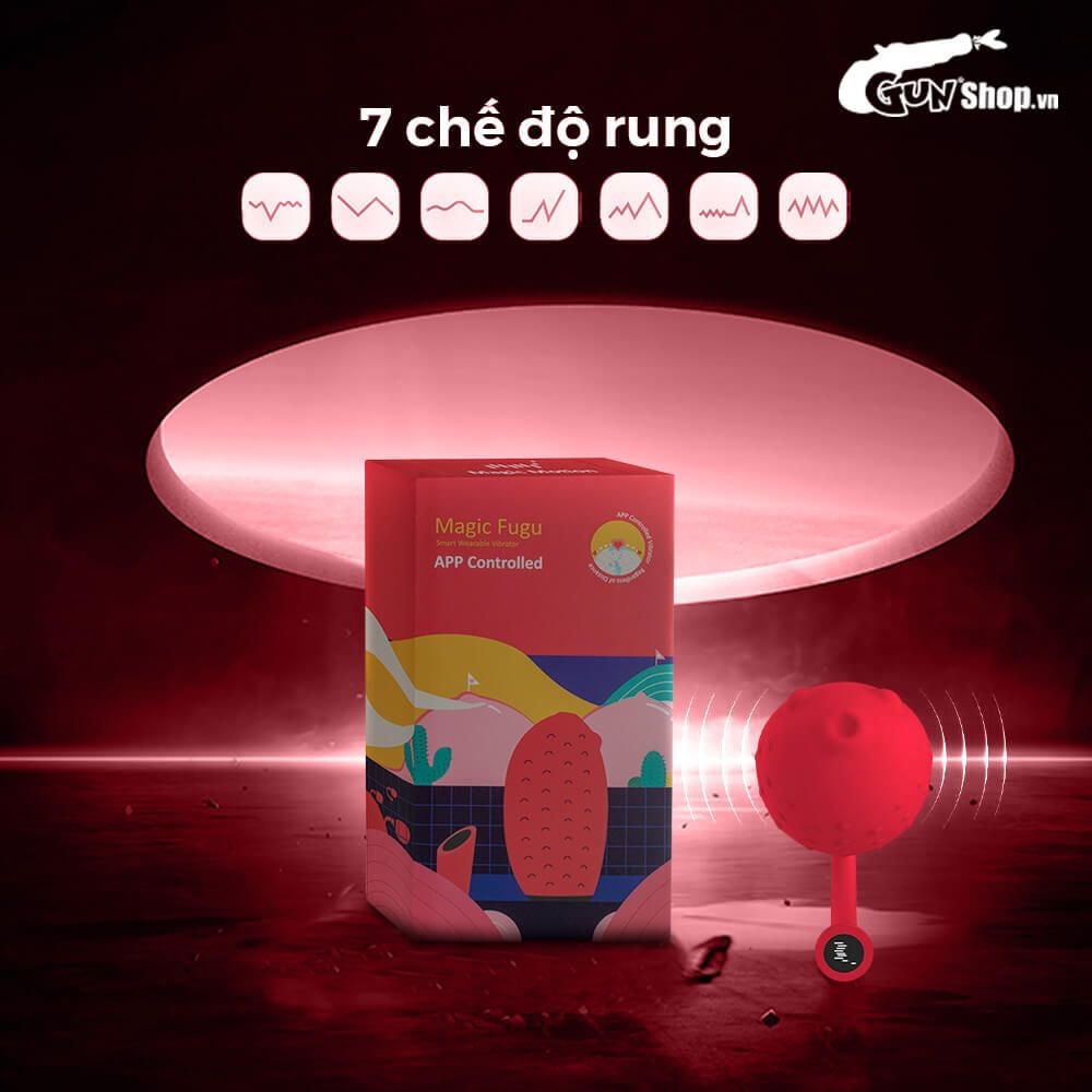 Trứng rung Magic Motion Fugu Đỏ cao cấp, chính hãng