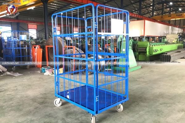 Xe đẩy hàng lồng sắt | Xe đẩy hàng tải trọng nặng – Cơ Khí Việt