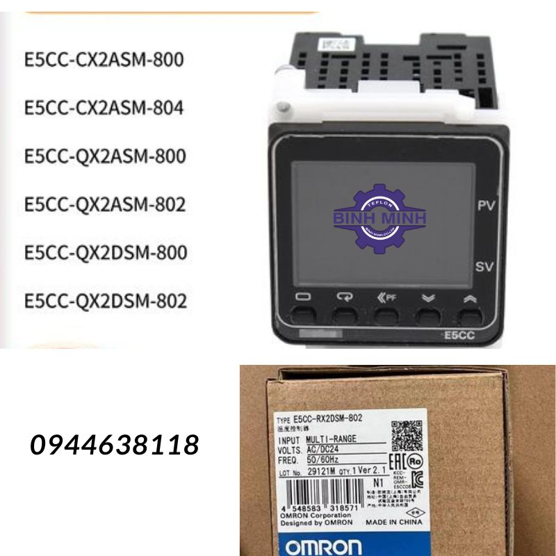 Bộ điều khiển nhiệt độ Omron E5CC-QX2ASM-800 – BĂNG TẢI BÌNH MINH