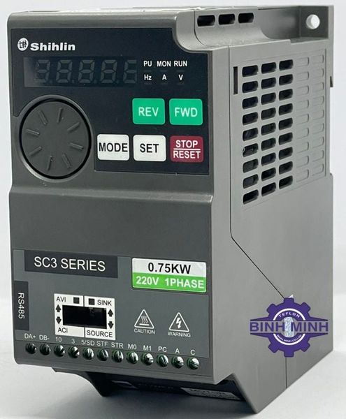 Biến tần Shihlin 0.75Kw 1Phase 220V SC3-021-0.75K. Hotline 0944638118 ...
