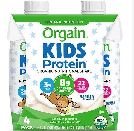 Combo 4 Hộp Sữa nước Protein hữu cơ Orgain Kids Protein Vị Vani 244ml ...