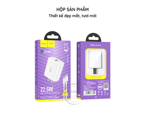 Bộ Sạc Nhanh Hoco Dc37 1 Cổng Usb Type C 22.5w Dài 1.0m – Phụ Kiện Khai ...