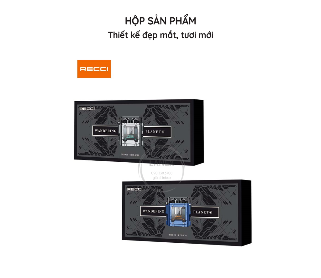 Tai Nghe Bluetooth Recci Rep - W36 Cảm Ứng 2 Bên Tws V5.3 Có Mic – Phụ ...