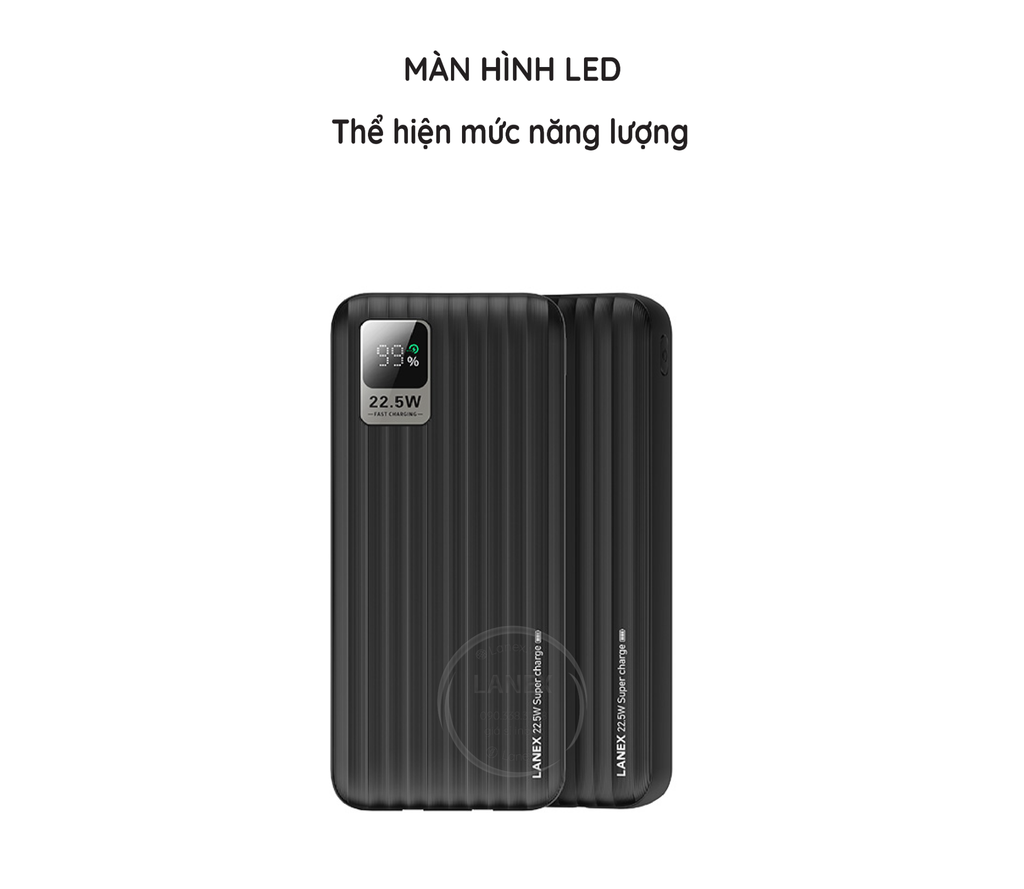 Pin Dự Phòng Lanex N9 2 In 1 ( Type C Lightning ) 1 Type C 1 Lightning – Phụ Kiện Khai Nguyên