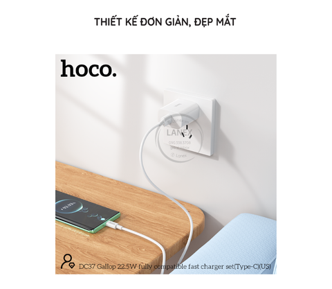 Bộ Sạc Nhanh Hoco Dc37 1 Cổng Usb Type C 22.5w Dài 1.0m – Phụ Kiện Khai ...