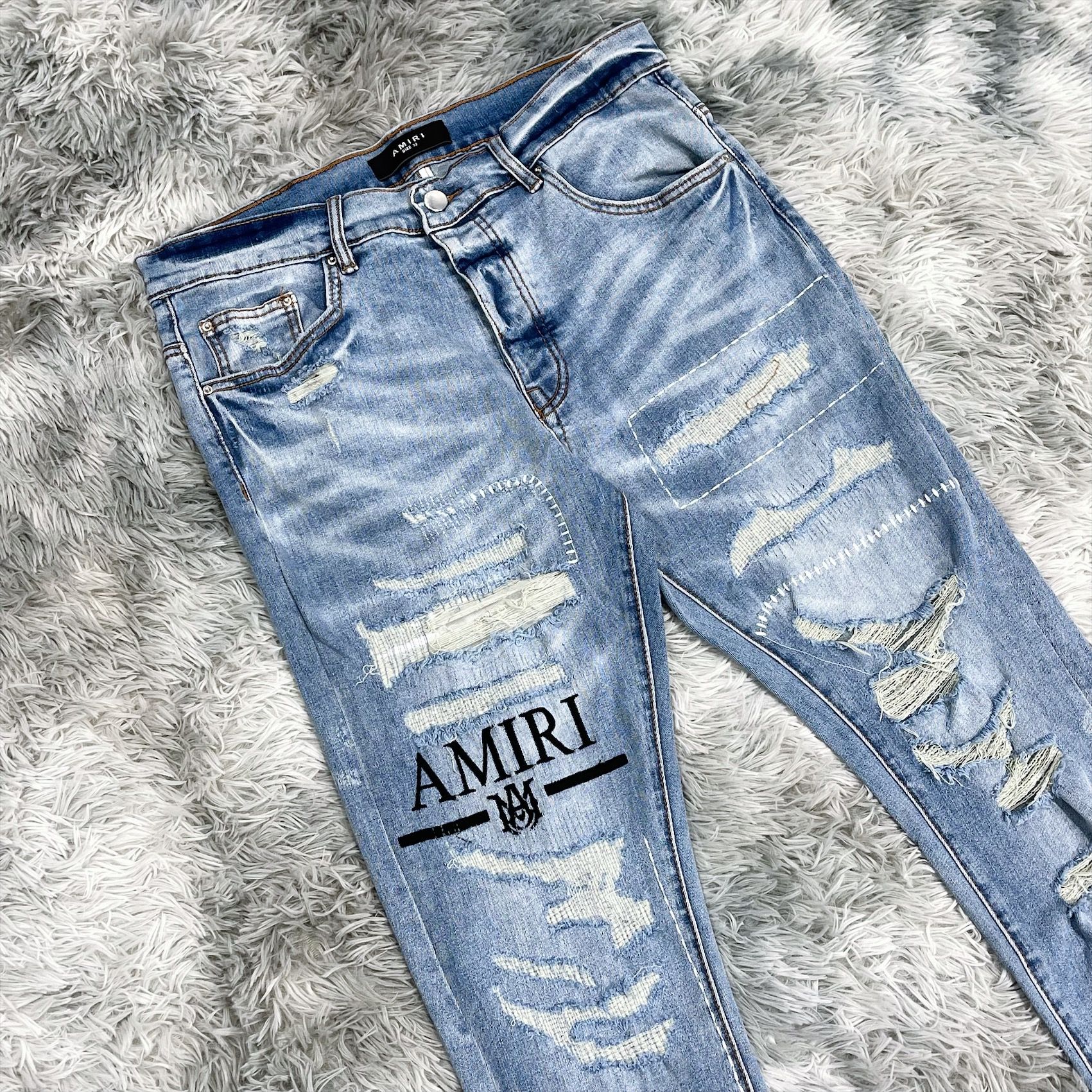 AMR Ma Bar Logo Jean - Blue – EDDY