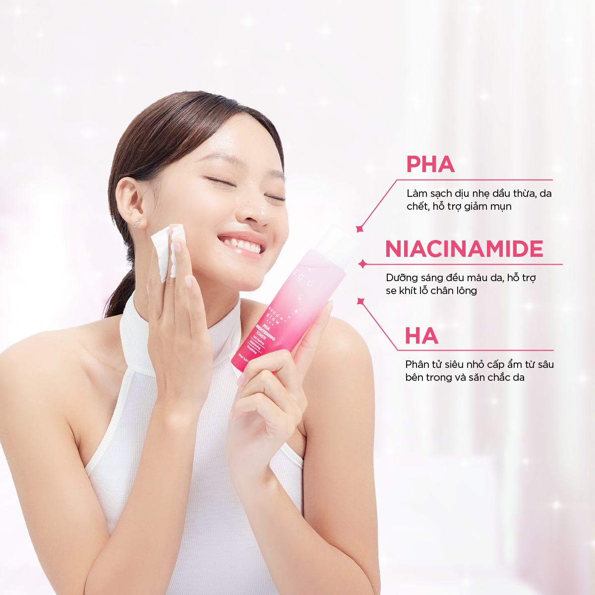 G.G.G Wonder Glow PHA Brightening Toner – G.G.G Cosmetics