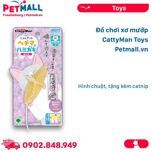 Đồ chơi xơ mướp CattyMan Toys - Hình chuột, tặng kèm catnip Petmall ...
