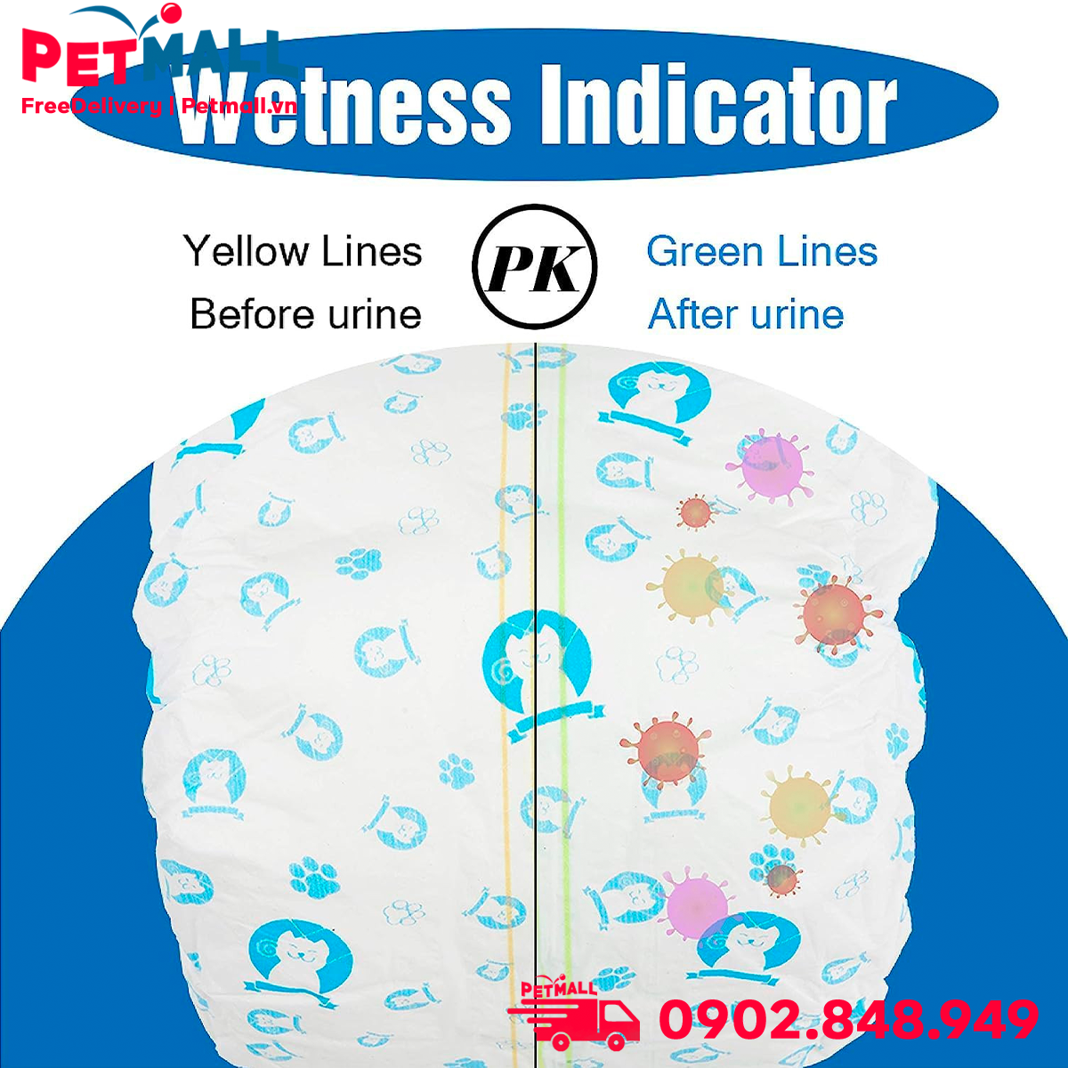 Tã cho chó đực Sentee Disposable Male Dog Diapers Size L | 45-60cm - 1 ...