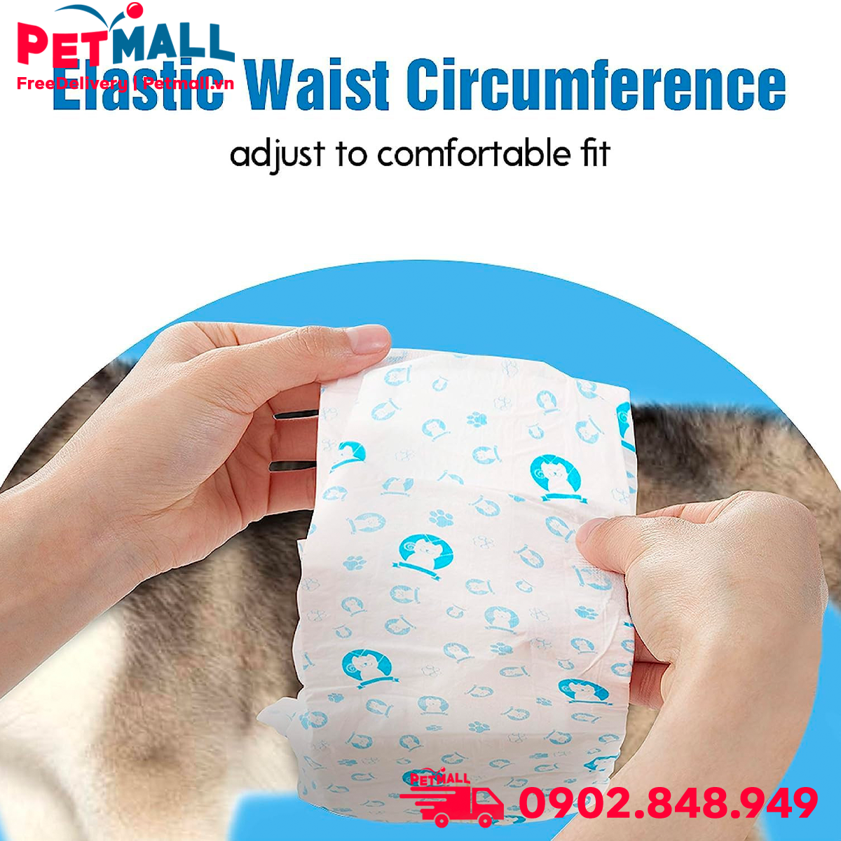 Tã cho chó đực Sentee Disposable Male Dog Diapers Size L | 45-60cm - 1 ...