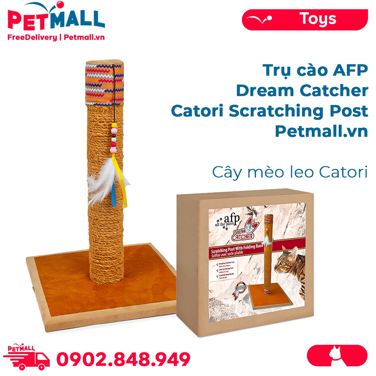 Trụ cào AFP Dream Catcher Catori Scratching Post Size 39x39x58cm - Cây ...