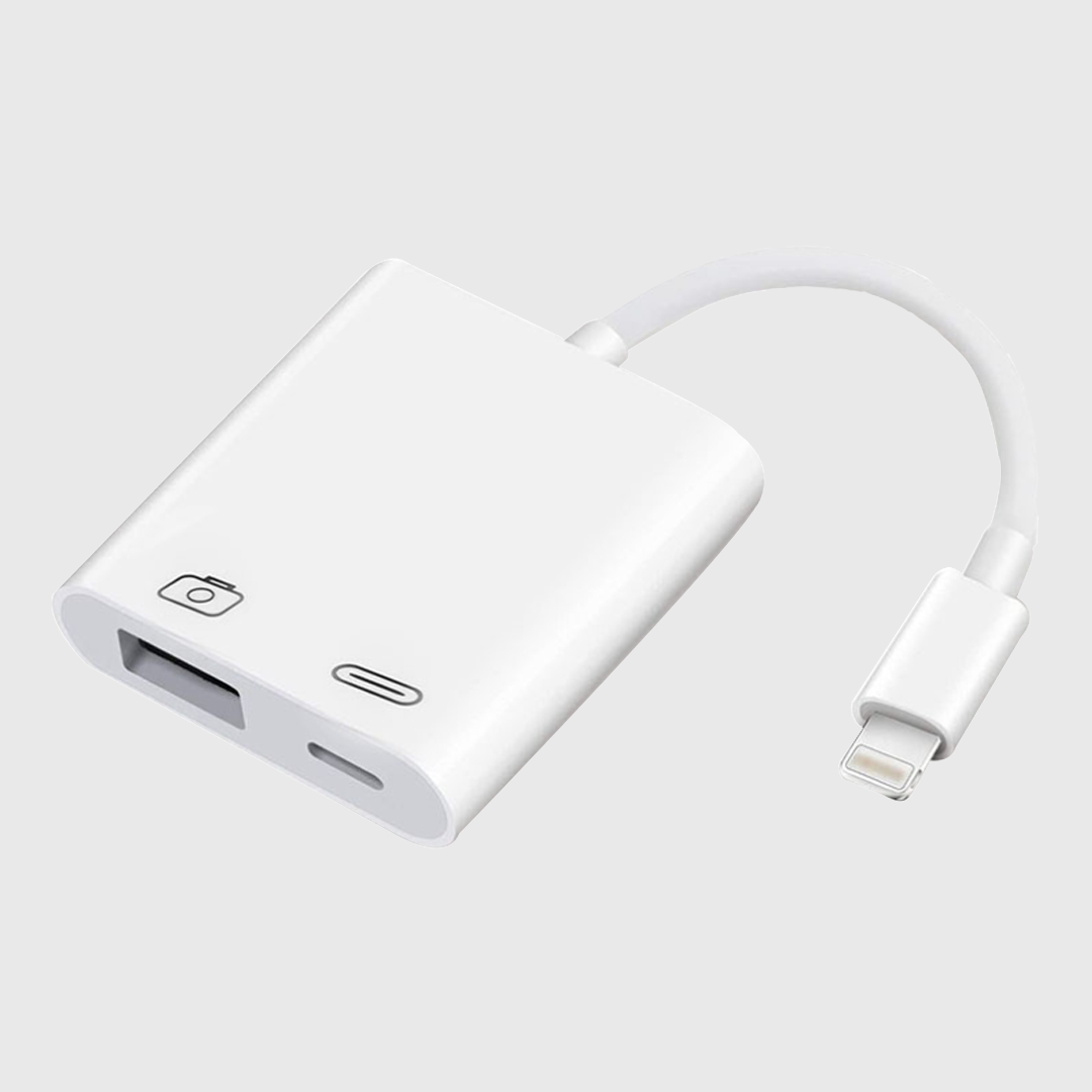 Cap OTG Chuyển Đổi Lightning Sang USB OTG CAMERA Kèm lỗ sạc Pin
