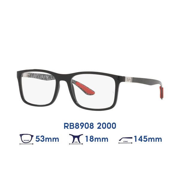 Ray-Ban RB8908 là một thiết kế gọng kính thuộc dòng optical (kính cận ...