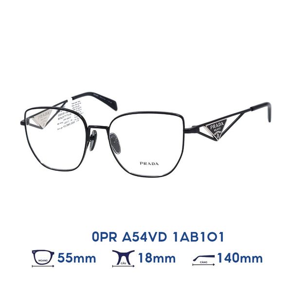 Gọng kính PRADA 0PR A54VD 1AB1O1 Đen Chữ nhật 2025 | Giảm 20% – LienSon