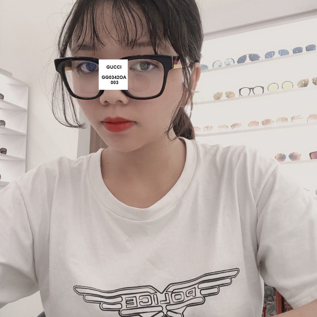 Gọng kính GUCCI GG0342OA 003 Xanh đen Gucci Eyewear | Giảm 20% – LienSon