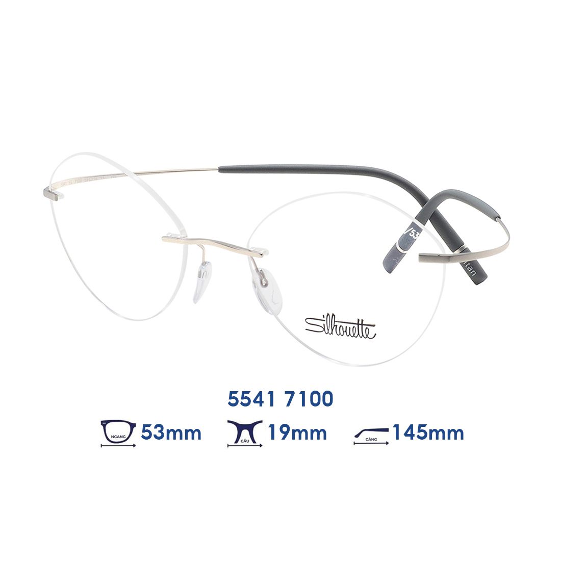 Gọng Kính Gọng kính SILHOUETTE 5541 7100 Chính Hãng – LienSon
