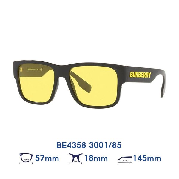 Kính mát BURBERRY BE4358 3001/85 Đen vàng | Giảm 20% – LienSon