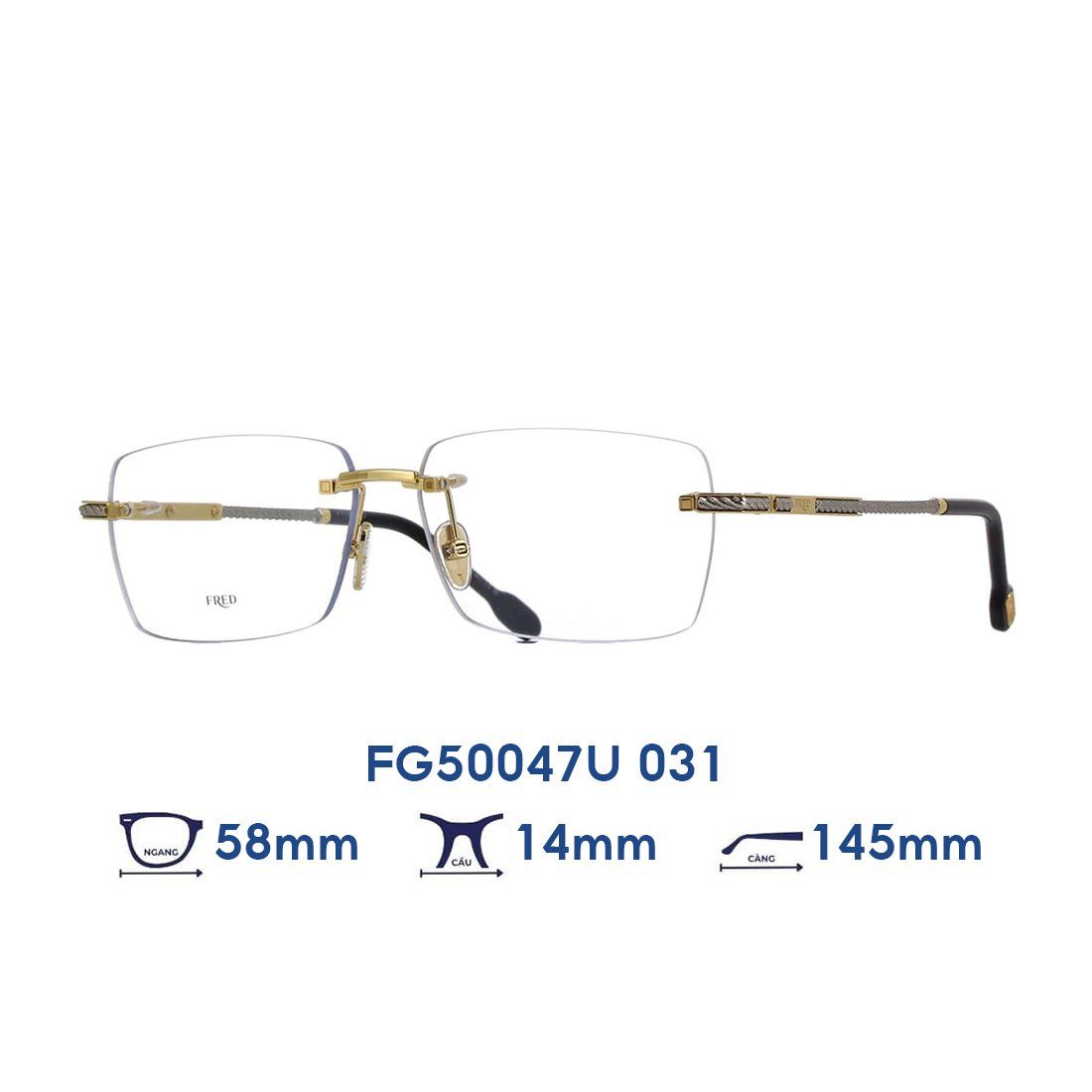 Gọng kính FRED FG50047U 031 – LienSon