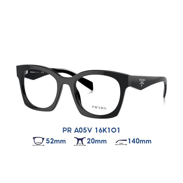 Gọng kính PRADA PR A05V 16K1O1 Đen Chữ nhật 2025 | Giảm 20% – LienSon