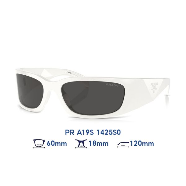 Kính mát PRADA PR A19S 1425S0 Trắng Chữ nhật 2025 | Giảm 20% – LienSon