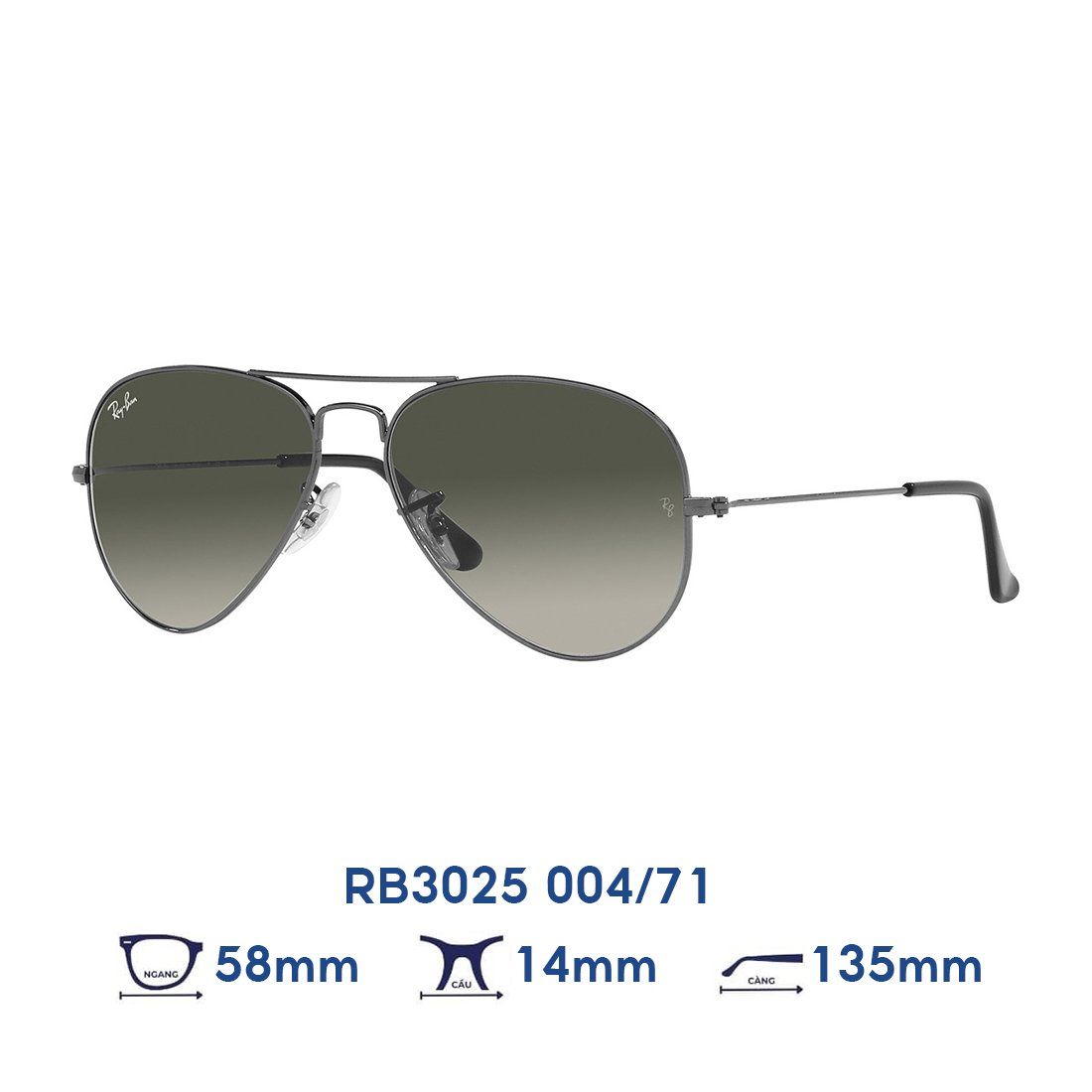 Ray-Ban RB3025 004/71 là phiên bản cổ điển kính mát phi công (Aviator ...