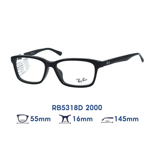 Ray-Ban RB5318D 2000 là mẫu gọng kính cận cao cấp – LienSon