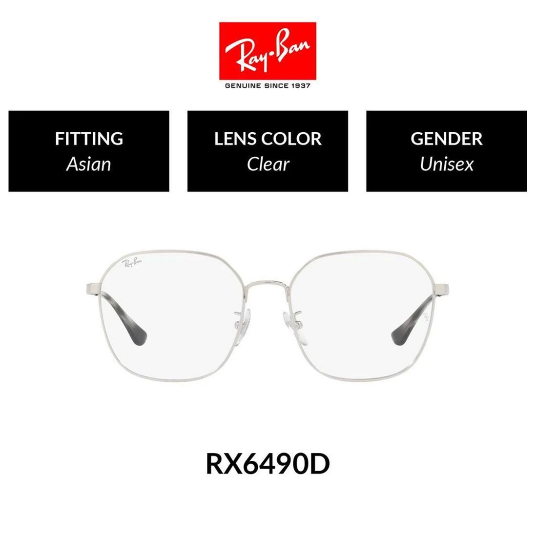 Gọng kính Ray-Ban RB6490D 2501 là một mẫu gọng kính kim loại cao cấp ...