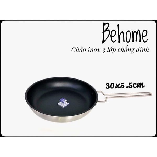Chảo chống dính BEHOME inox 304 30cm