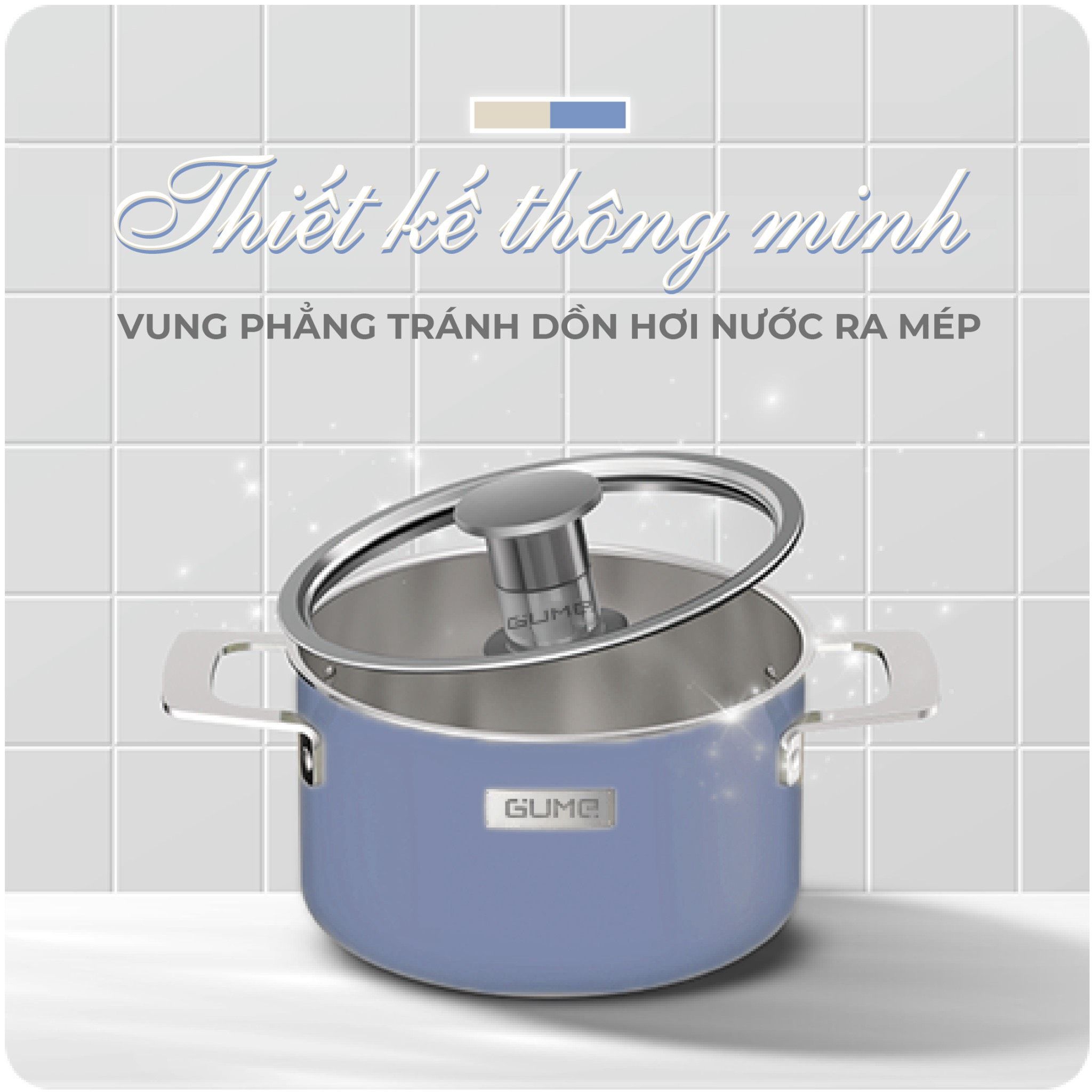 Bộ nồi cao cấp 3 đáy GUME Lavante GMP18 Hàn Quốc