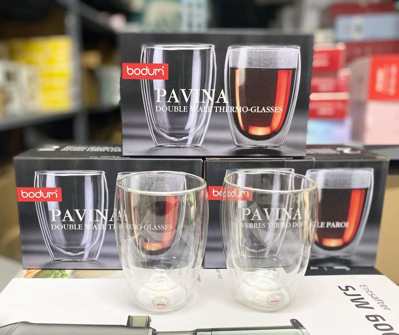 Bộ 2 cốc thủy tinh Bodum Pavina Double Wall Thermo-Glasses 350ml 2 lớp