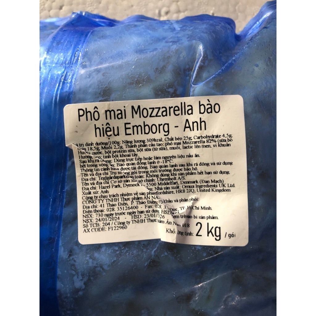 Phô mai Mozzarella Emborg - 2kg & 2.5kg – Tropicana