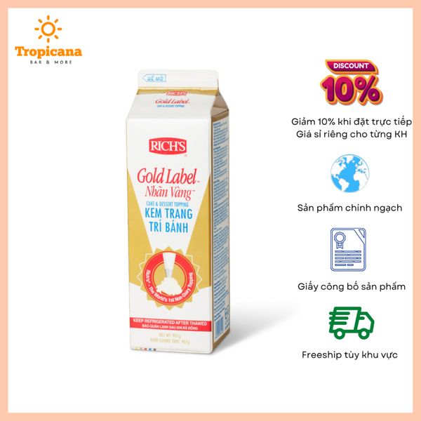 Kem béo Rich Gold Label - Hộp 907gram – Tropicana