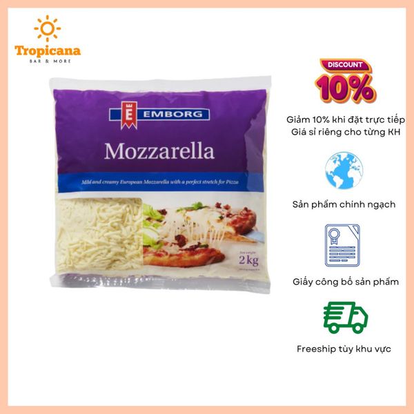 Phô mai Mozzarella Emborg - 2kg & 2.5kg – Tropicana