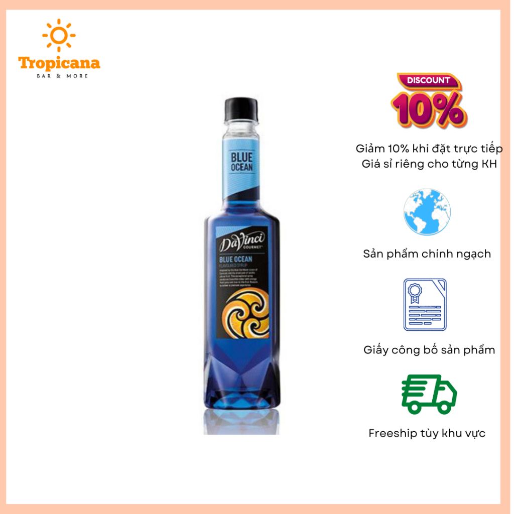 Syrup Davinci Vỏ Cam Chanh / Blue Ocean - Chai 750ml – Tropicana