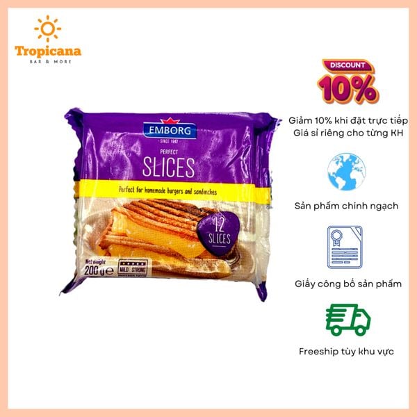 Phô mai lát Emborg Perfect Slices - Gói 200gr – Tropicana