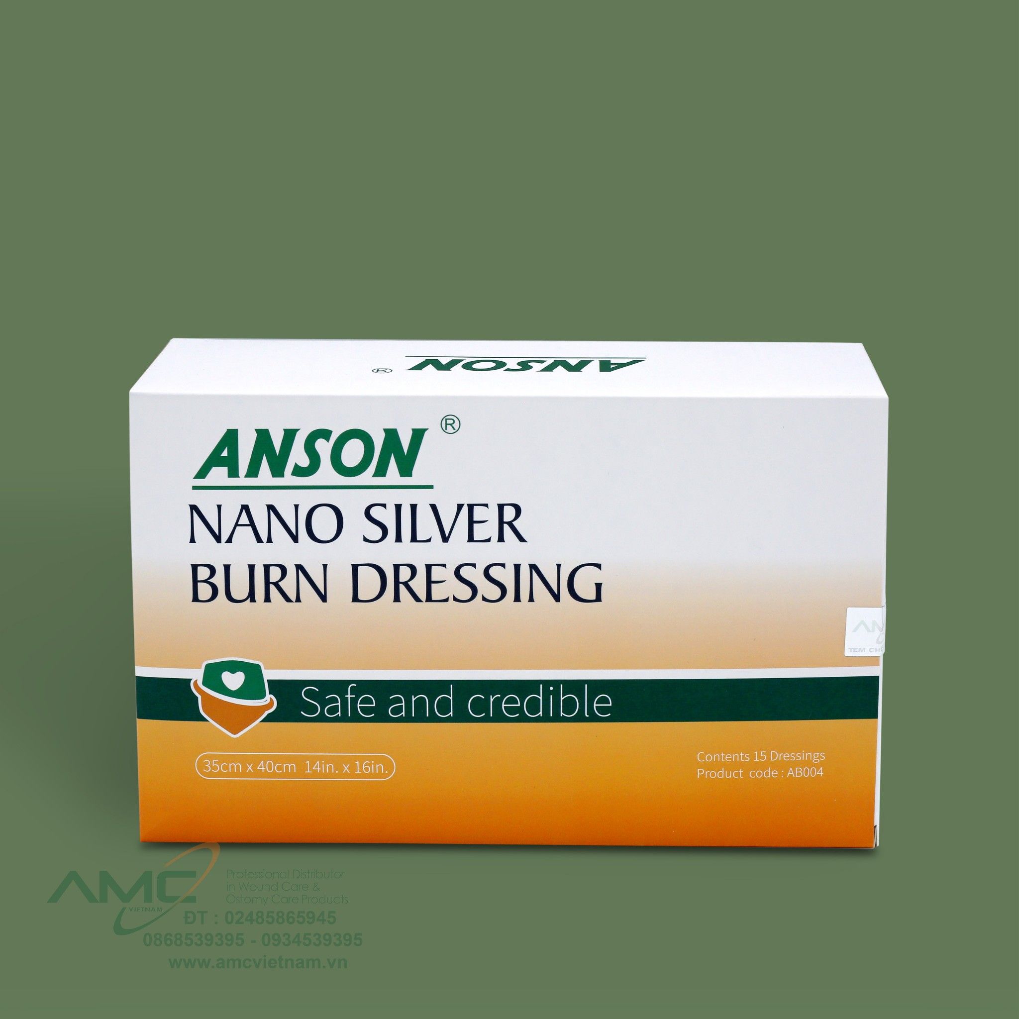 Anson Nano Silver Burn Dressing 35x40cm – amcvietnam