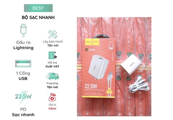 Sạc Bộ Nhanh Hoco Dc37 Iphone 22.5W 1m – Phước Lộc Mobile - Mua Bán ...