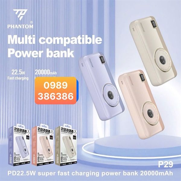 Pin Dự Phòng Phantom P29 Sạc Nhanh 22.5w - 20000mAh – Phước Lộc Mobile - Mua Bán - Sữa chữa Điện ...